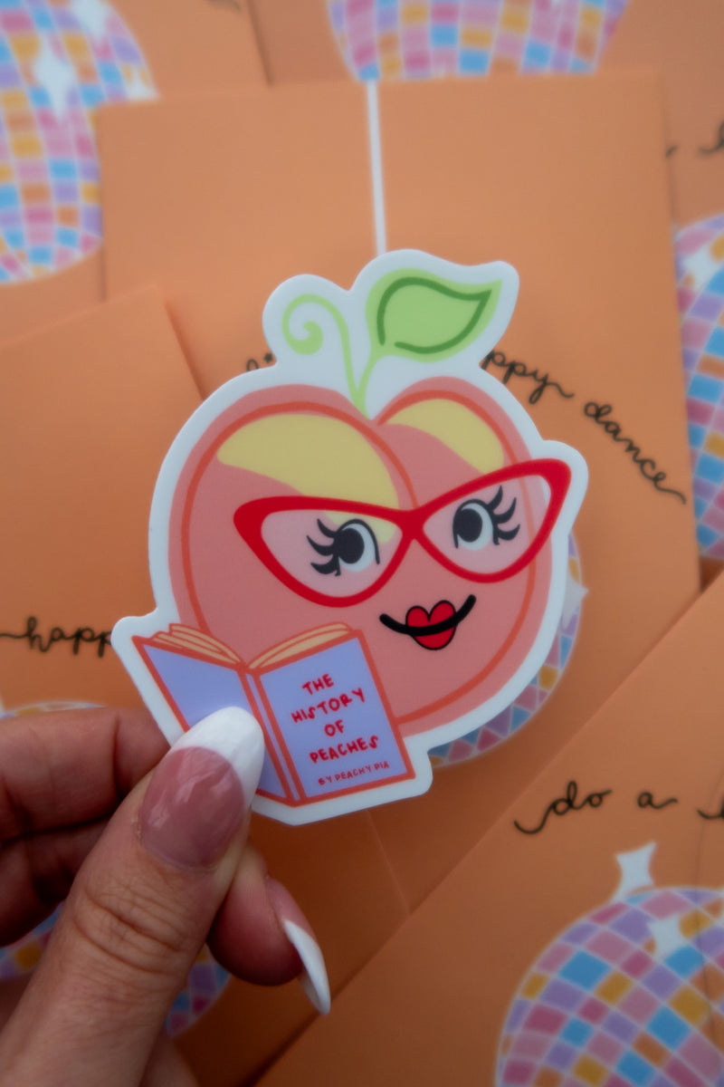 Pia the Peachy Student Sticker – Peachy Pia